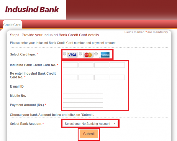 IndusInd Bank Credit Card Bill Payment - How to Pay Online / Offline - 28 July 2022