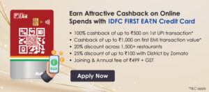 IDFC FIRST EARN Credit Card - Secured Credit Card - 02 September 2025