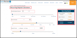 SBI RD Interest Rates - RD Calculator 2021 I Paisabazaar
