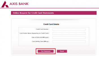 Axis Bank Credit Card Statement - Online, Offline | Switch to e ...