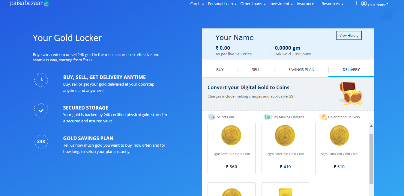 Purchased Digital Gold? Know How to Get it Delivered at Your Doorstep