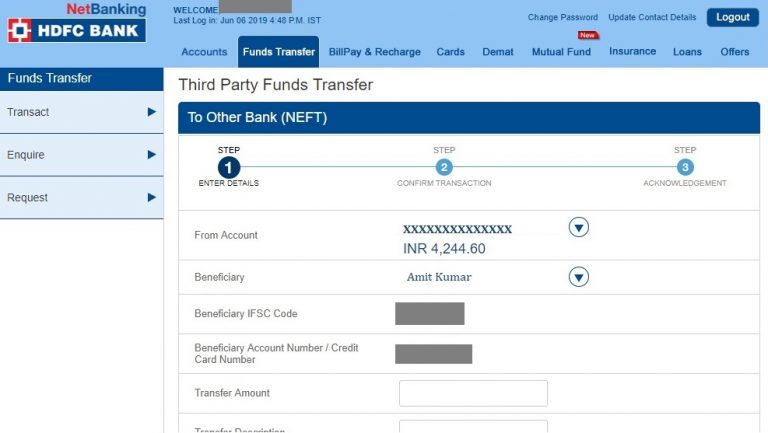 HDFC Netbanking - Login, Registration, Activate, Fund Transfer, Payments