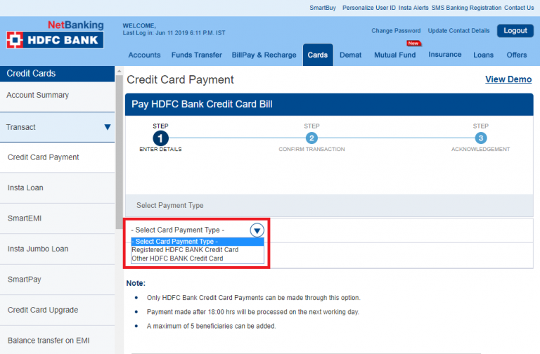 HDFC Netbanking - Steps to Login, Registration & Reset IPIN, All Services From HDFC