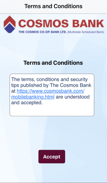Cosmos Bank Mobile Banking - Register, Login, Fund Transfer
