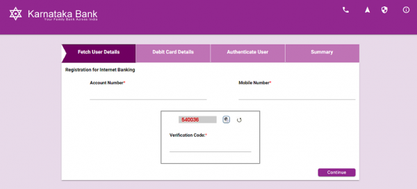Karnataka Bank Net Banking Registration & Login