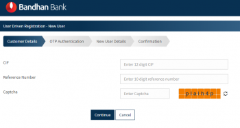 Bandhan Bank Net Banking New User - Registration & Login