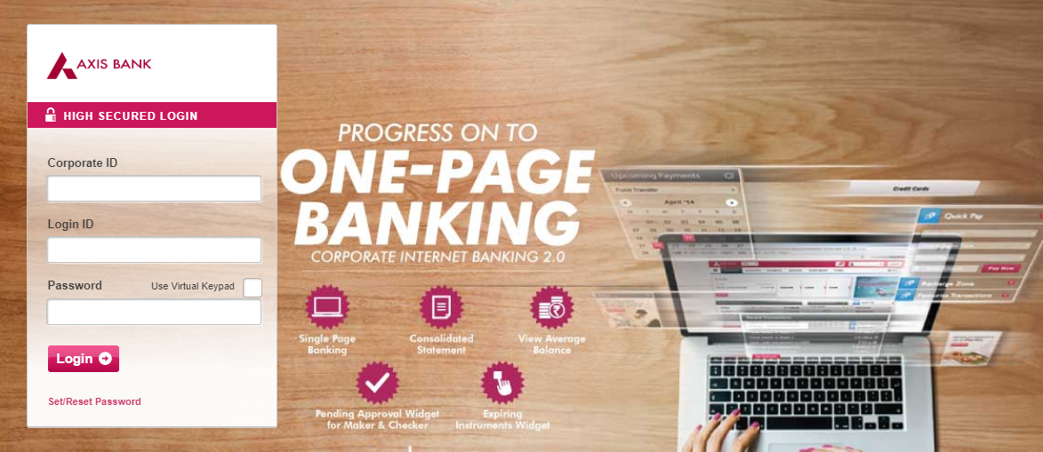 Axis Bank Corporate Net Banking - Registration, Salary Upload, Tax