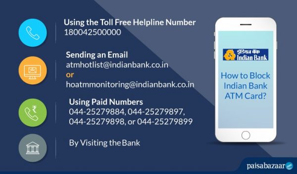 How to Block Indian Bank ATM Card by Customer Care Number, Email