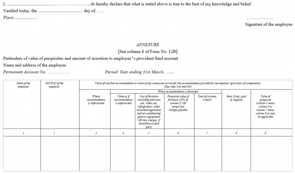 Form 12 - Difference between Form 12B and 12BA in India