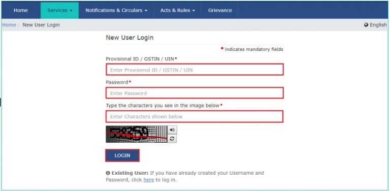 GST Login Portal - GST Registration and Login on www.gst.gov.in