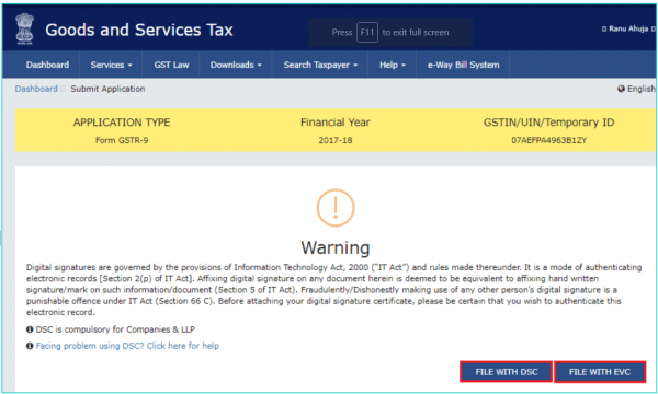 GSTR 9 - Due Date, Format and Filing of Annual GST Return