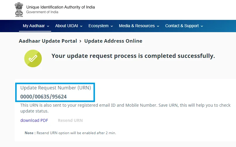 Aadhar Card Update Correction Address Name Mobile No Online