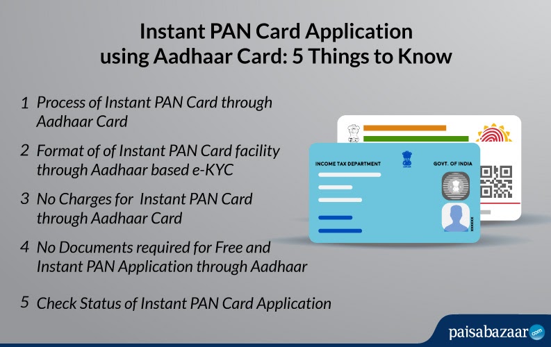 Instant ePAN Card using Aadhaar Card: 5 Things to Know - Paisabazaar