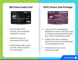 SBI Prime Credit Card Vs HDFC Diners Club Privilege Credit Card