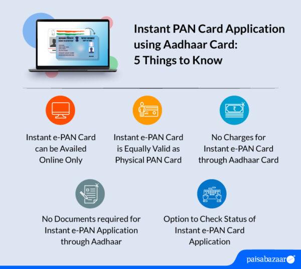 Instant ePAN Card using Aadhaar Card: 5 Things to Know - Paisabazaar