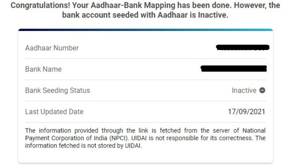 How to Check about Aadhaar Bank Link Status Online