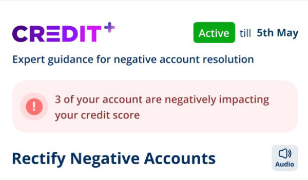 Credit+: Paisabazaar’s Credit Improvement & Rectification Services